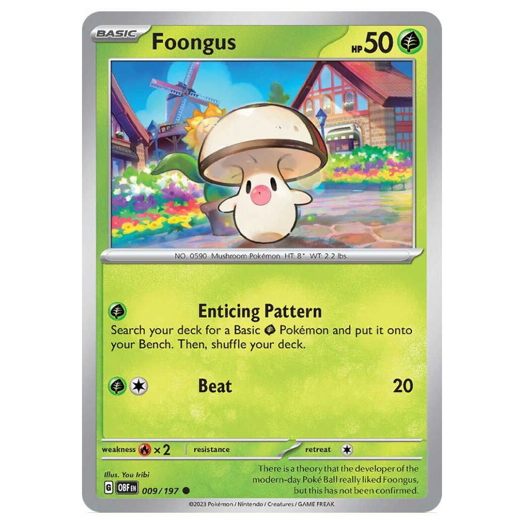 Pokémon TCG Foongus - 009/197 - Obsidian Flames Singles – PokeJotta