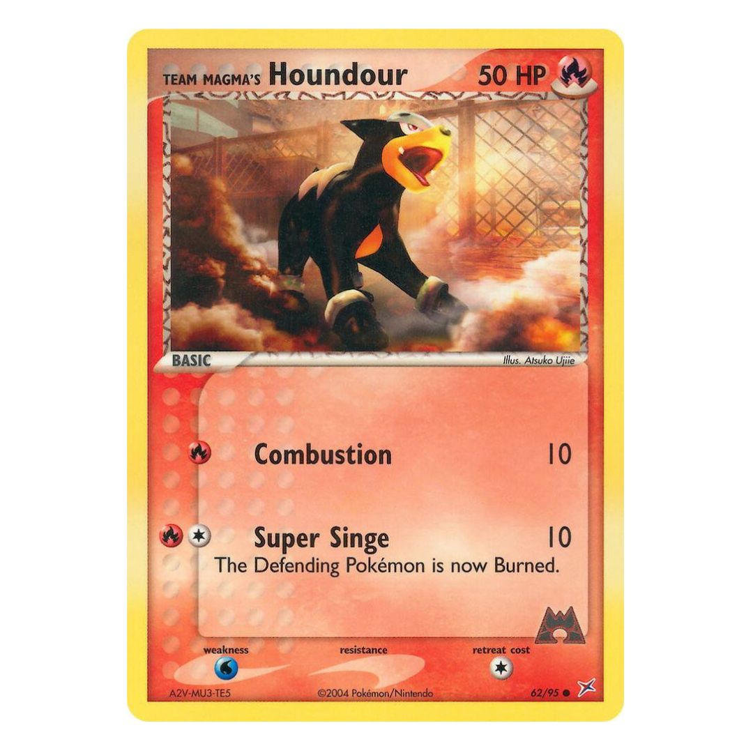 Team Magma's Houndour 62/95 Cartas Pokémon EX Team Magma VS Team Aqua ...